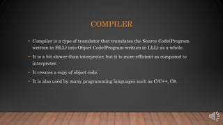 Programming fundamentals presentation | PPTX | Programming Languages | Computing