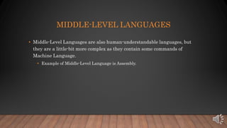 Programming fundamentals presentation | PPTX | Programming Languages | Computing