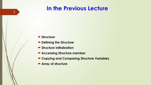 Programming Fundamentals Lecture 24 1pptx Free Download