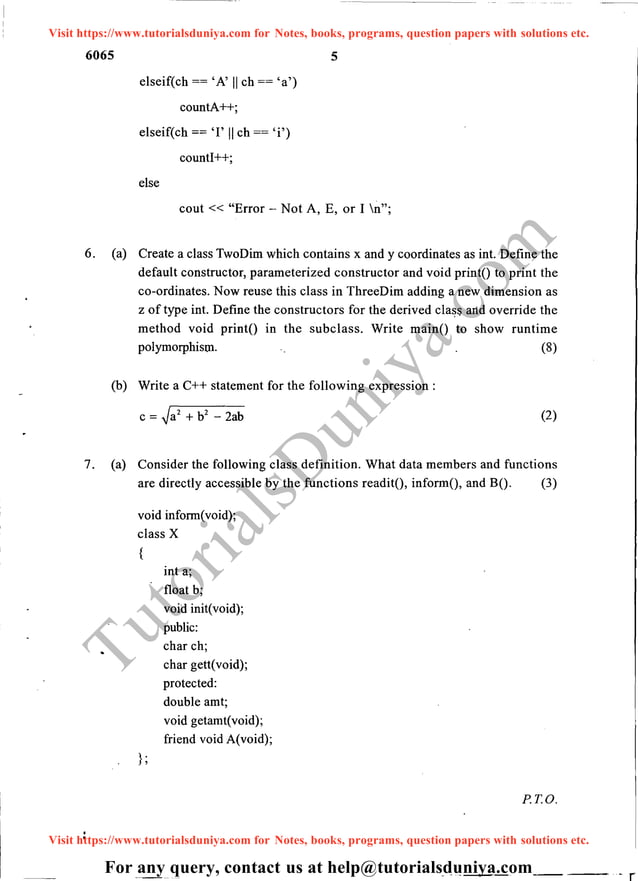 Programming Fundamentals Using C Question Paper 2014 Tutorialsduniya Pdf Programming