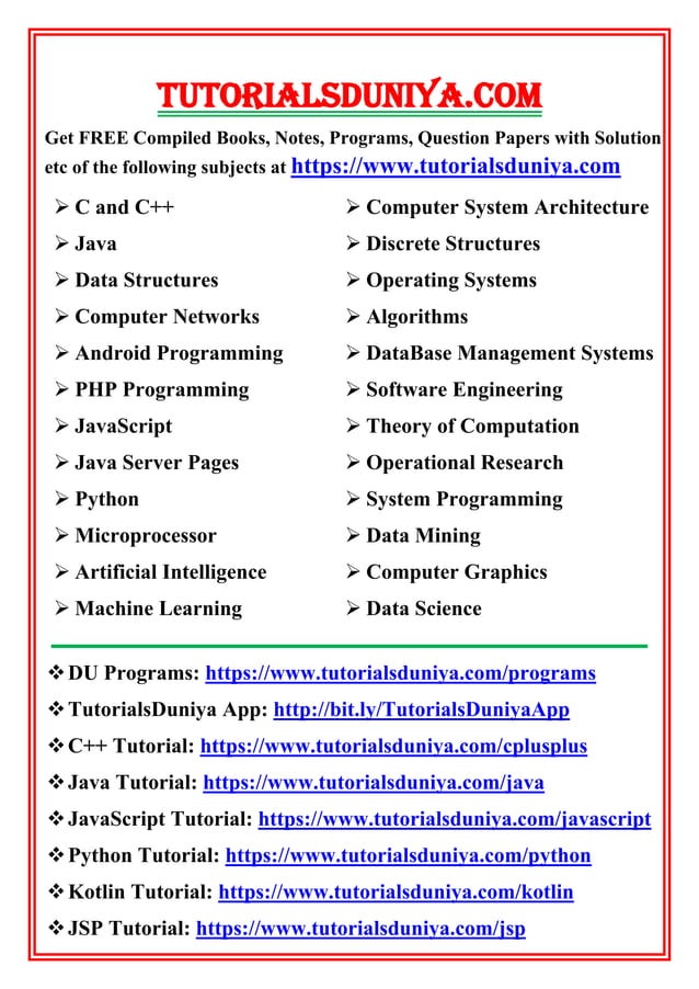 Programming fundamentals using c++ question paper 2014 tutorialsduniya ... Programming fundamentals using c++ question paper 2014 tutorialsduniya ...