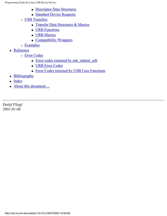 Programming guide for linux usb device drivers | PDF
