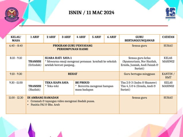 PROGRAM MINGGU PERTAMA PEMBUKAAN SEK 2024.pptx