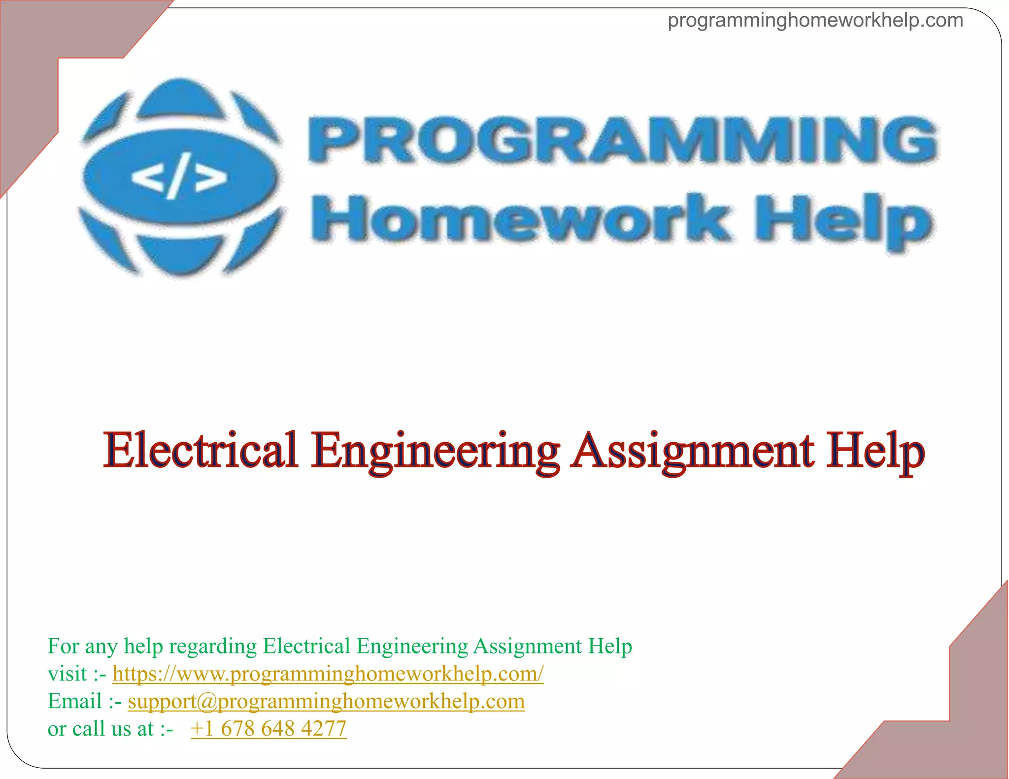 Programming Assignment Help | PPT