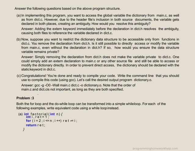 C Programming Homework Help | PPT