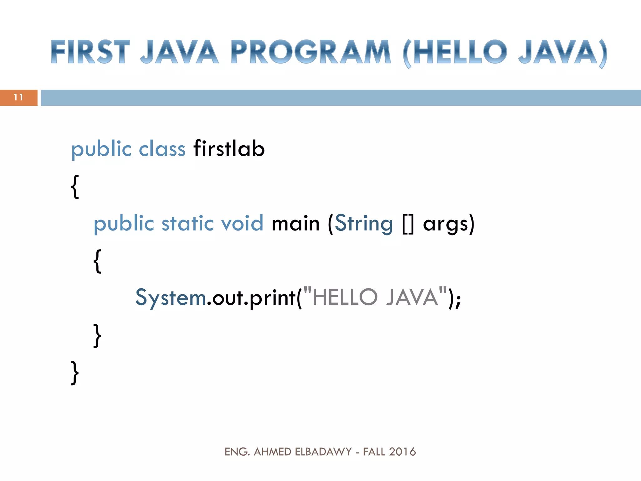 Programming I lecture 1 | PPT