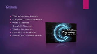 Programming (if else) | PPTX
