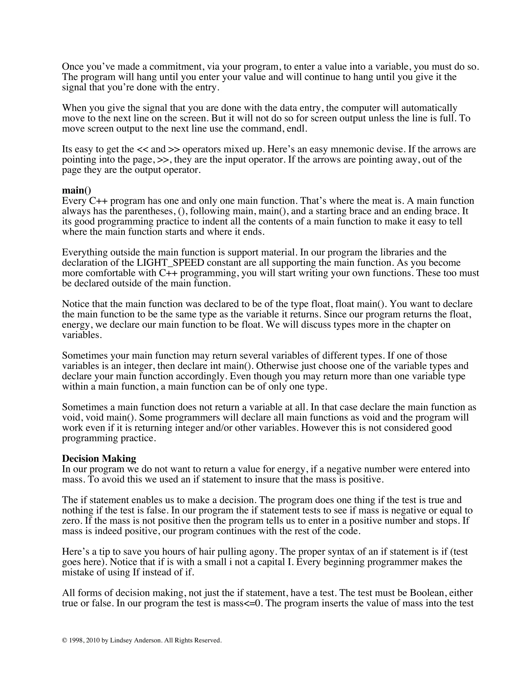 Programming in C++ | PDF