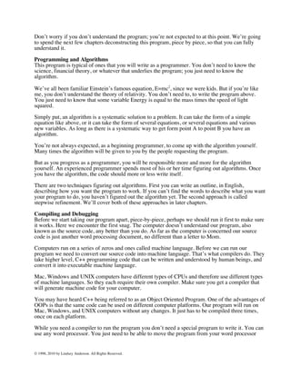 Programming in C++ | PDF