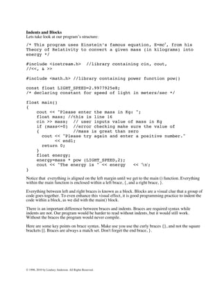 Programming in C++ | PDF
