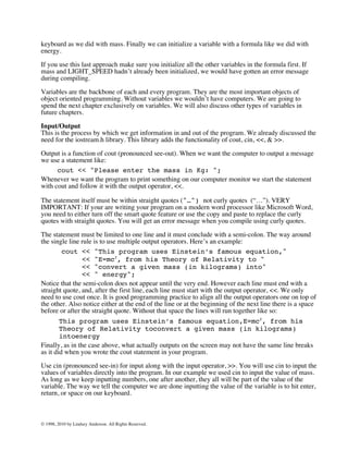 Programming in C++ | PDF