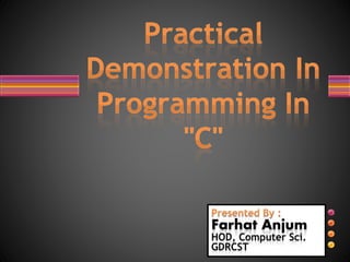 Programming in c | PPT