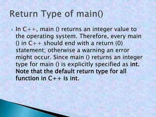 Programming in c++ | PPT