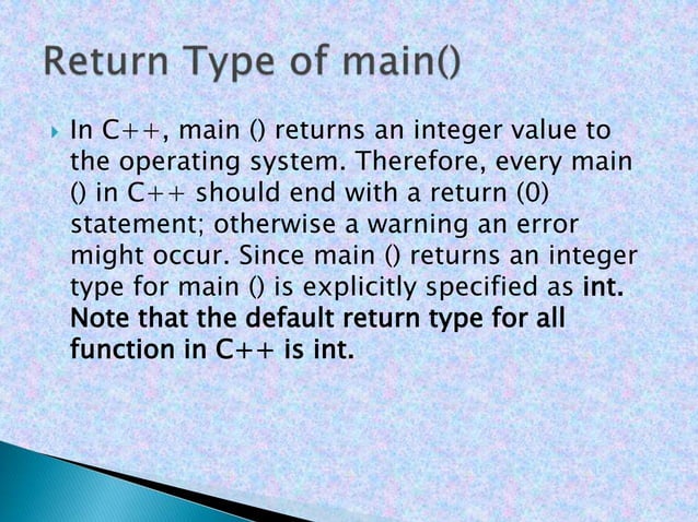 Programming in c++ | PPT