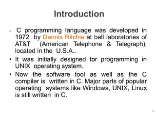 Programming in C | PPTX