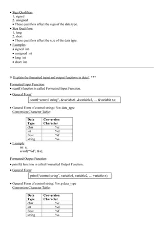 Programming in c notes | DOC