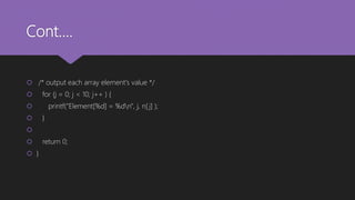 Programming in C (part 2) | PPT