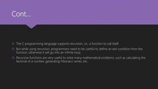 Programming in C (part 2) | PPT