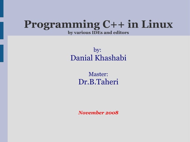 Programming In Linux Presentation | ODP