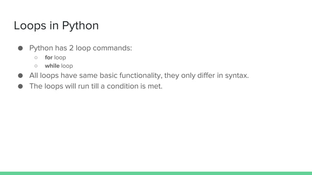 Programming in python - Week 4 | PPTX