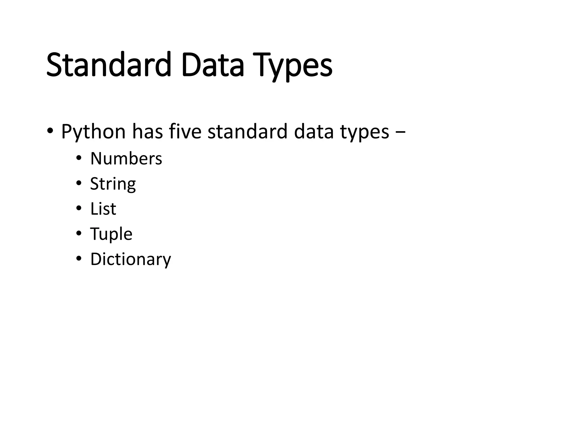 Programming In Python Ppt