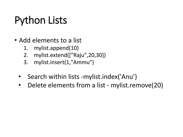Programming in Python | PPTX | Programming Languages | Computing