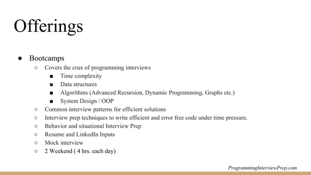 Programming interview preparation | PPT