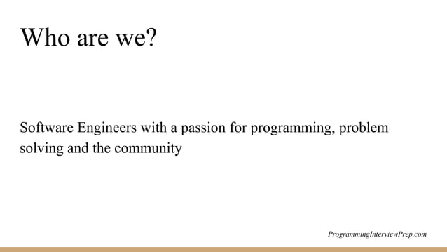 Programming interview preparation | PPT