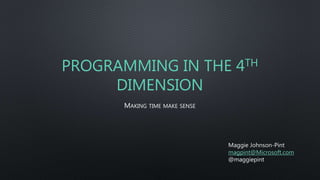 Programming in the 4th Dimension | PPT