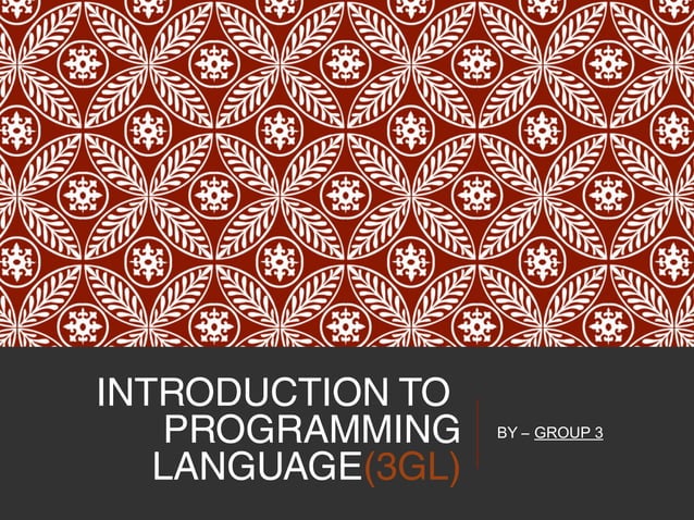 Programming Introduction Ppt 1576