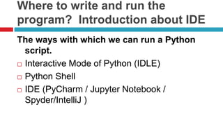 Programming introduction | PPT