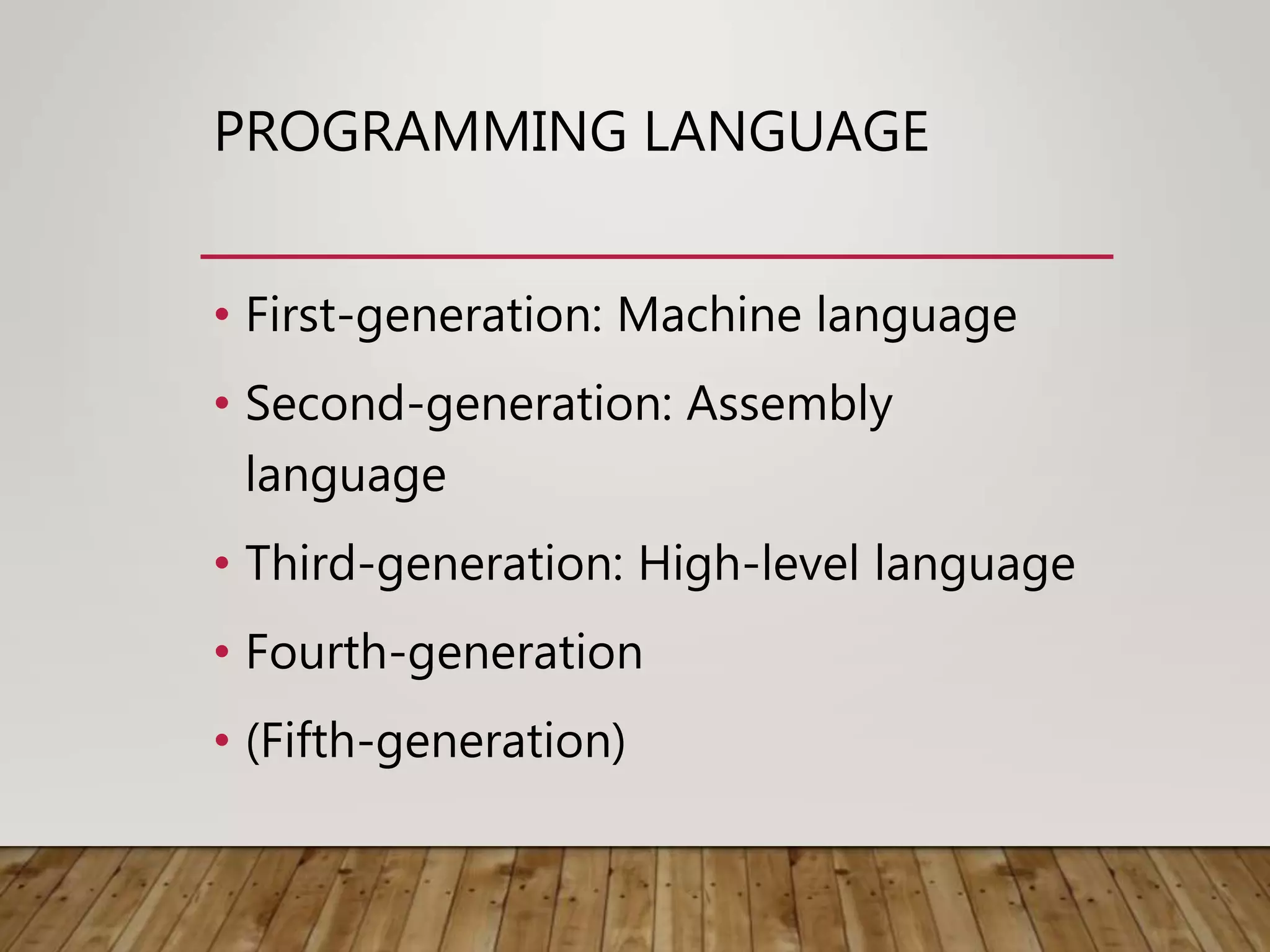 Programmingintroductionppt Programming Languages Computing