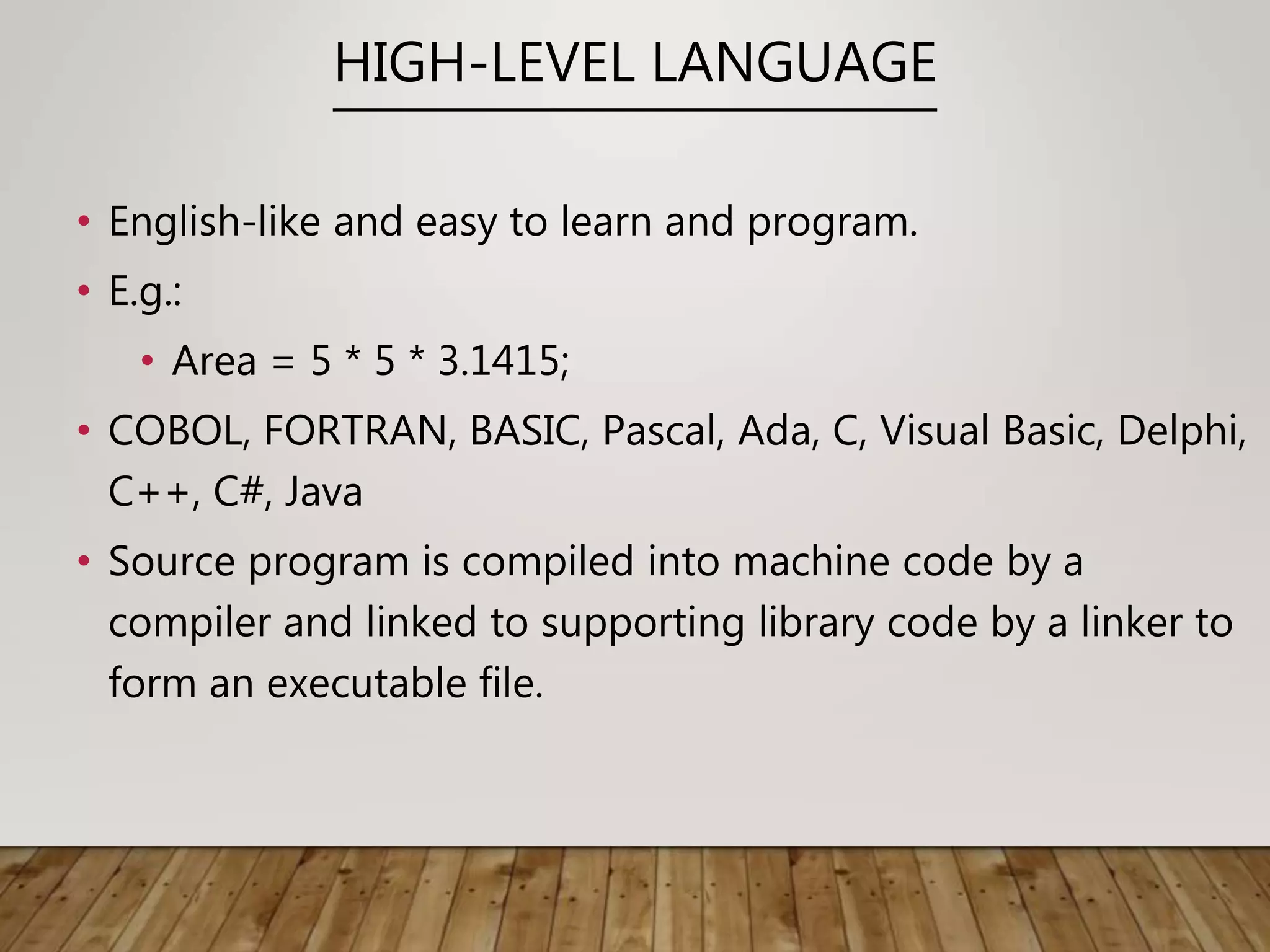 Programmingintroductionppt Programming Languages Computing