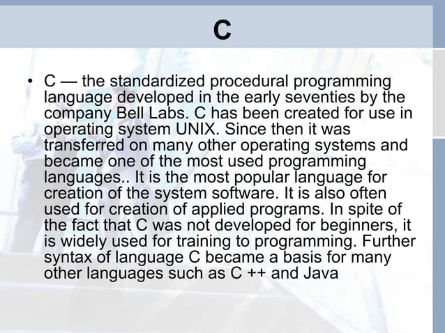 Programming landuages | PPT