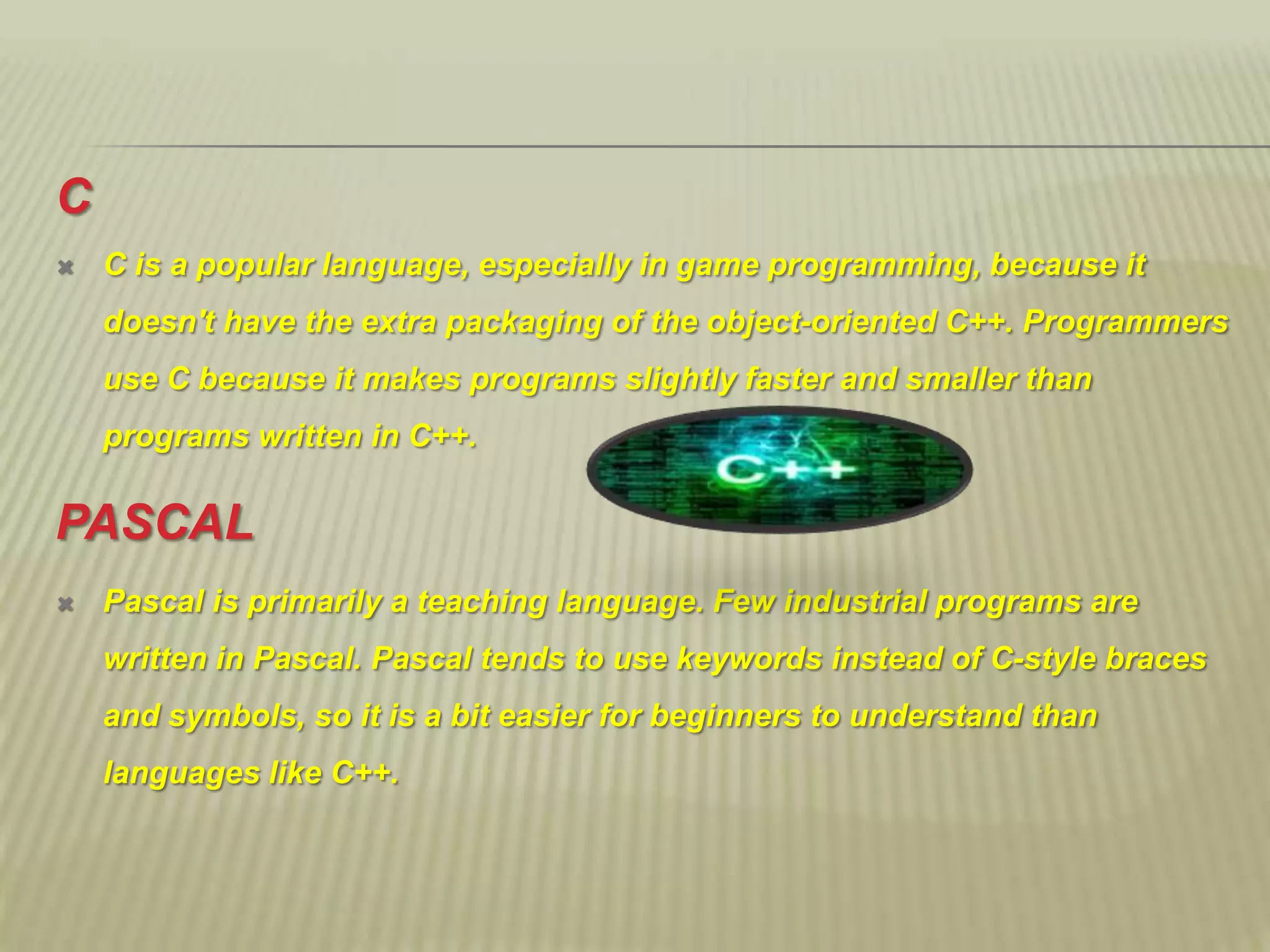 Programming Language Pptx Programming Languages Computing