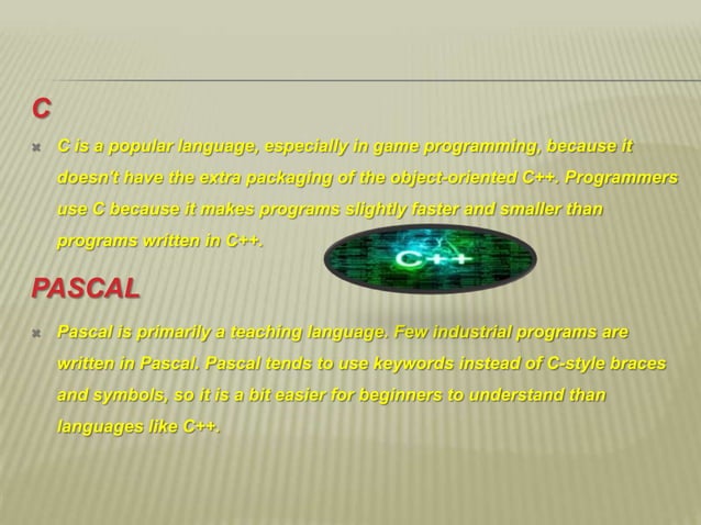 Programming Language Pptx Programming Languages Computing