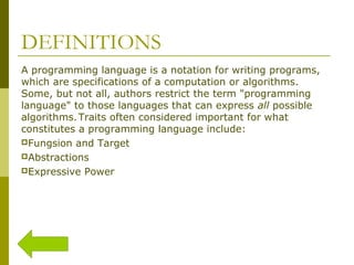 Programming language | PPT