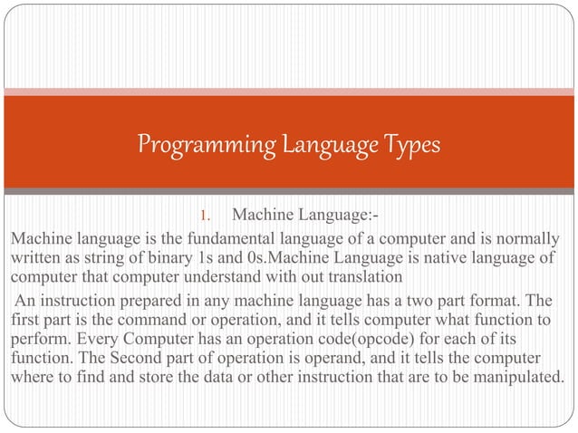 Programming language | PPT