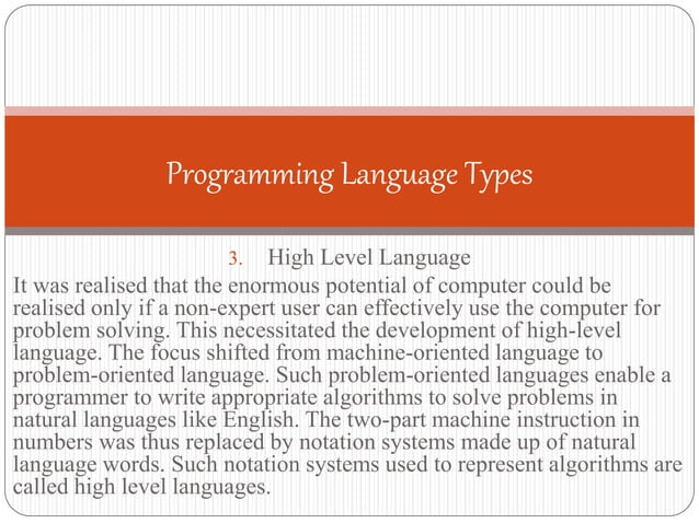 Programming language | PPT