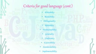 Programming language | PPT