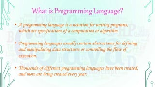 Programming language | PPT