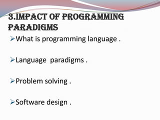 Programming language design and implemenation | PPT