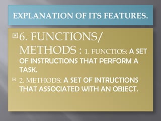 PROGRAMMING LANGUAGE AND ITS FEATURES.pptx