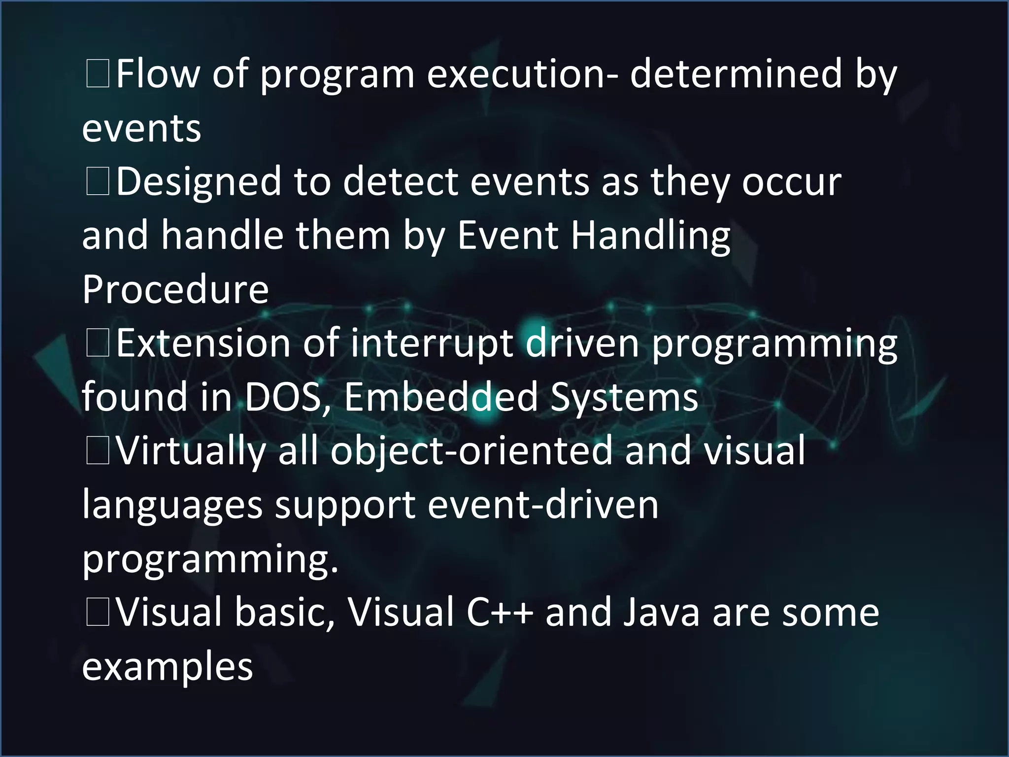 Programming language paradigms | PPTX | Programming Languages | Computing