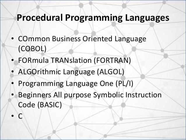 Programming language paradigms