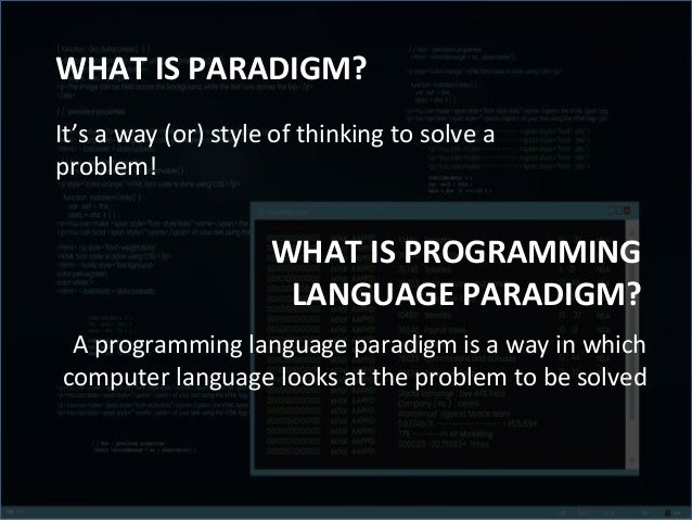 Programming language paradigms