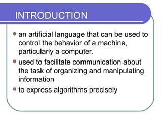 Programming languages | PPT