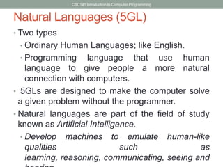 Introduction to Programming Languages | PPTX
