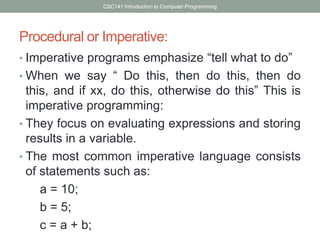 Introduction to Programming Languages | PPTX