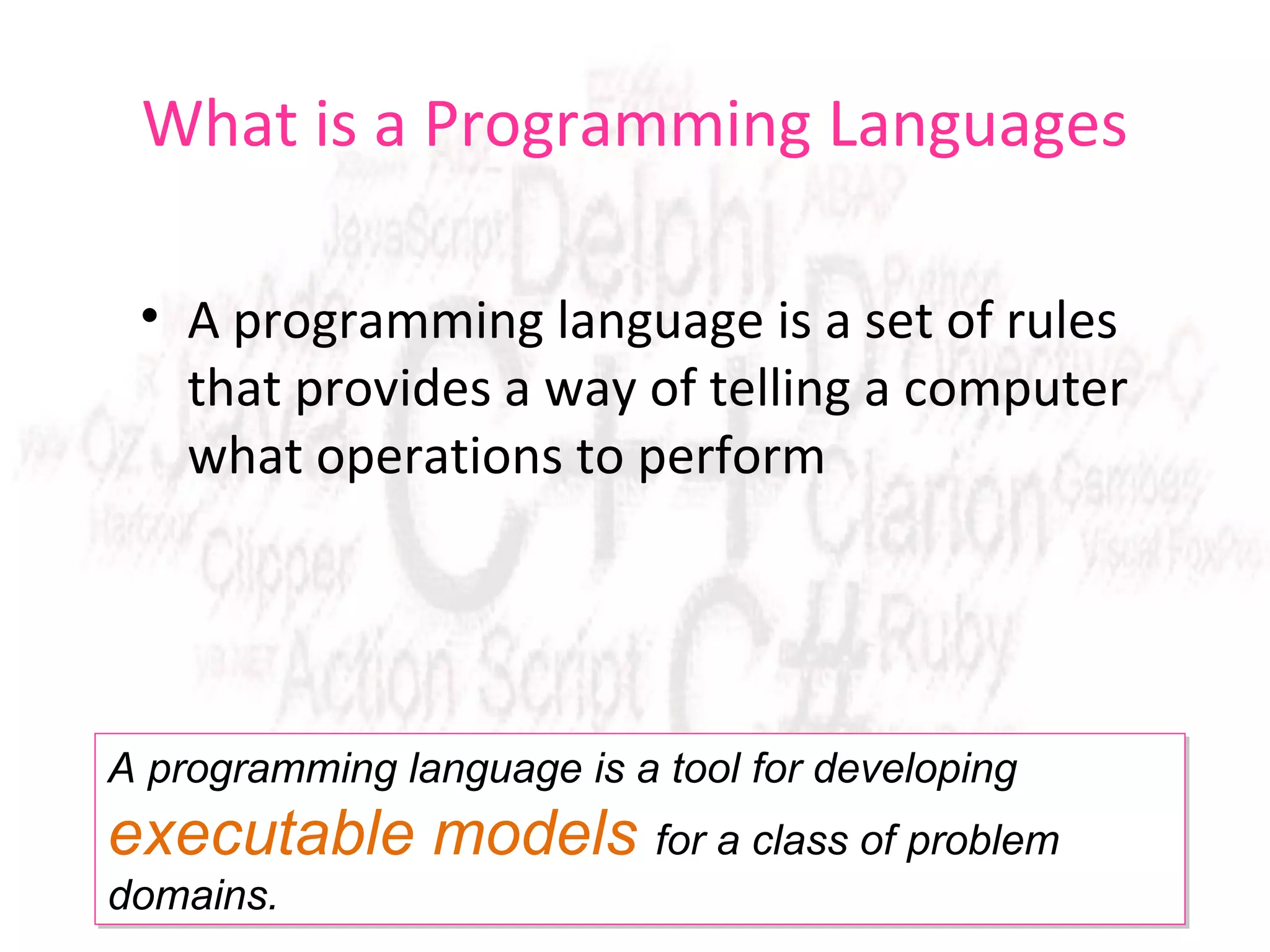 Programming languages | PPT